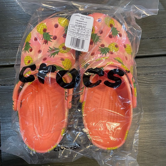 CROCS | Shoes | Crocs Classic Retro Resort Clog Pineapple Unisex Papaya ...